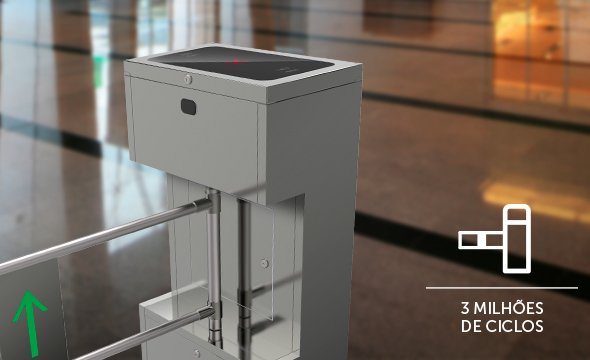 CATRACA PEDESTAL PNE CAP 3000 PNE COM ACESSIBILIDADE - INTELBRAS