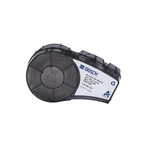ETIQUETA BMP21 PATCH PANEL 38.1MM X 19.05MM NYLON PRETO NO BRANCO - BRADY
